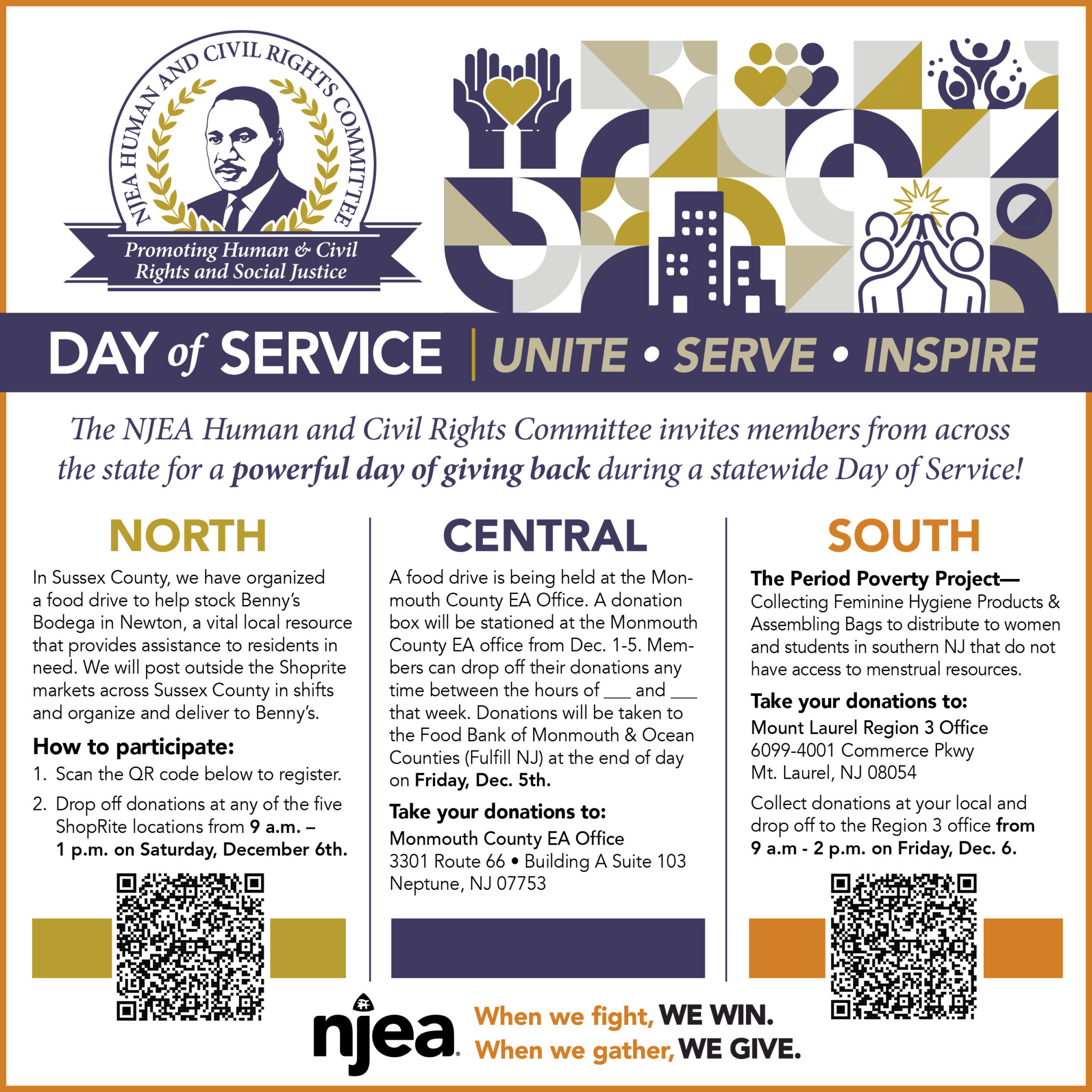NJEA Human and Civil Rights Committee Day of Service - New Jersey ...
